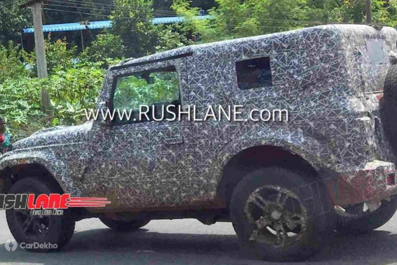 2020 Mahindra Thar Spied With Rear Disc Brakes | CarDekho.com