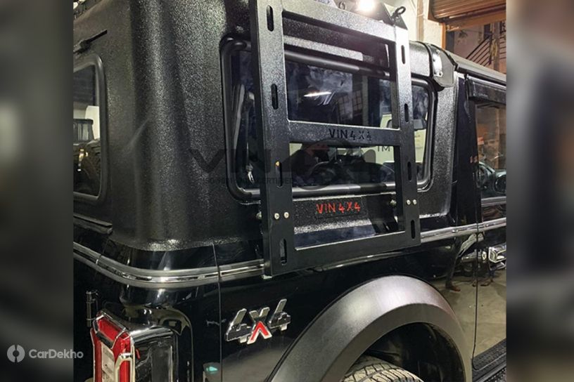 Mahindra Thar Modified With Novel Hybrid Metal Hardtop And Folding ...
