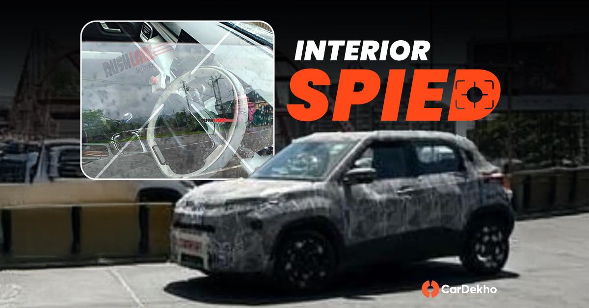 2025 Tata Punch Facelift Spied Testing, Interior Design Revealed For ...