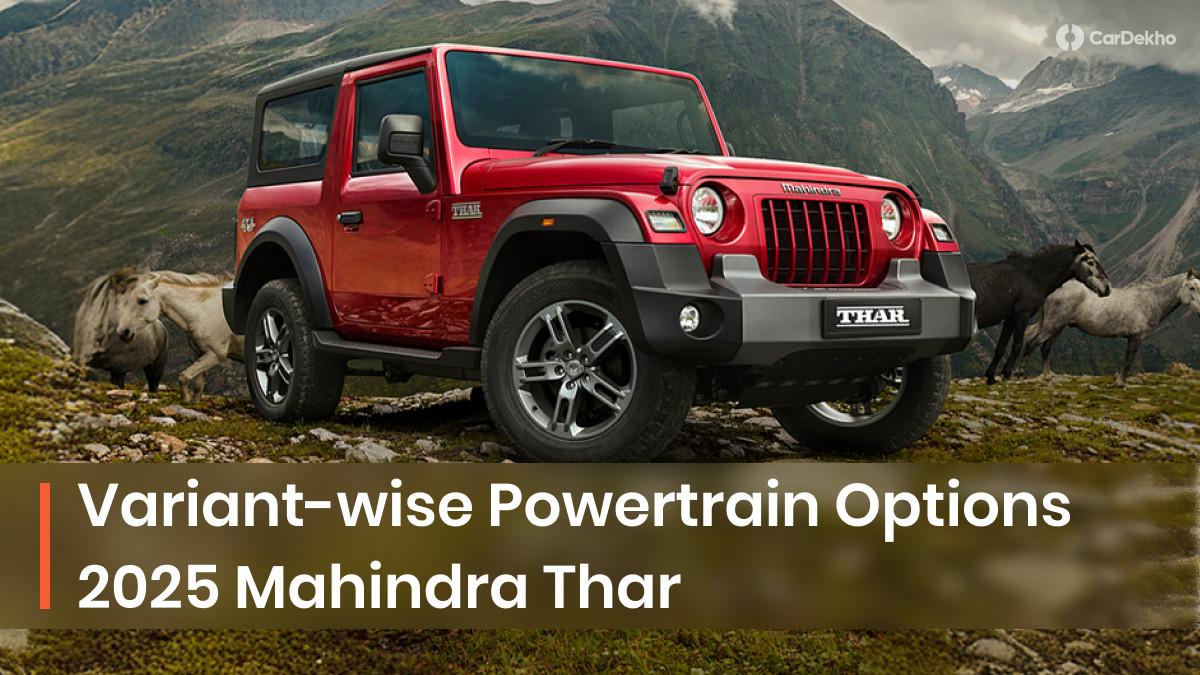 2025 Mahindra Thar Facelift AXT And LXT Variant-wise Engine And ...