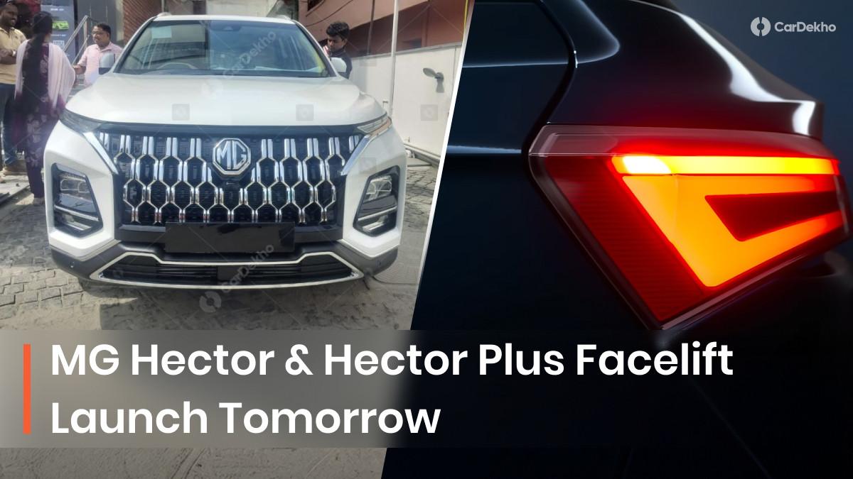 2025 MG Hector And Hector Plus Facelift Launch Tomorrow, Here Are All ...