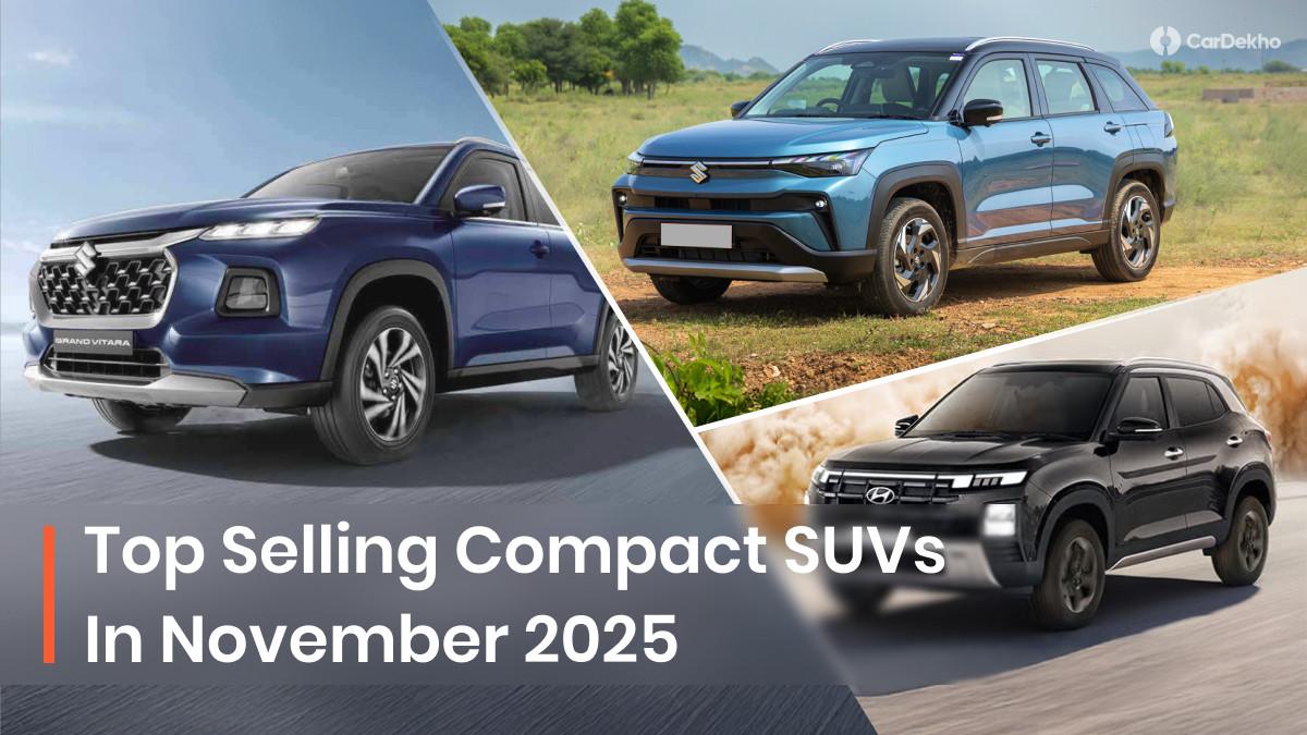Top Selling Compact SUVs In November 2025: Hyundai Creta, Maruti ...