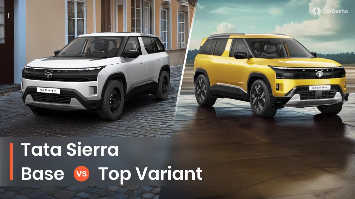 Sierra Base Vs Top Model; Tata Sierra Smart+ Vs Tata Sierra ...