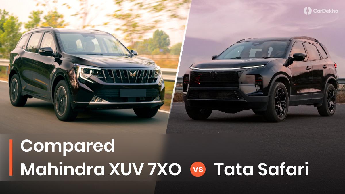 Mahindra XUV 7XO vs Tata Safari: Specifications, Dimensions, Powertrain ...