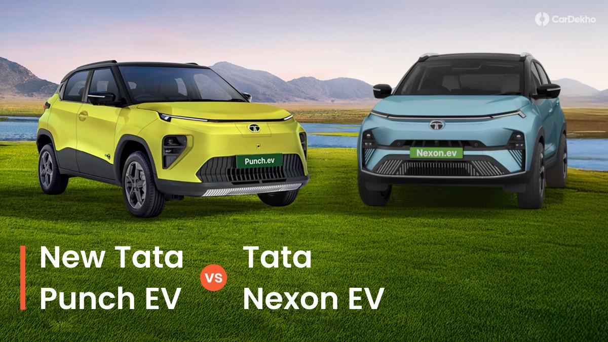 New Tata Punch EV Facelift 2026 vs Tata Nexon EV: Specifications ...