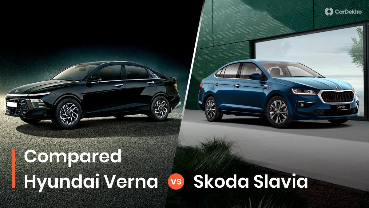2026 Hyundai Verna Facelift Vs Skoda Slavia: Dimensions, Powertrains ...