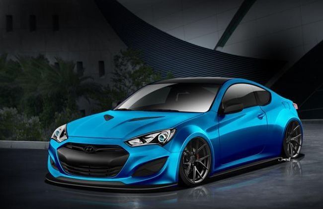 Hyundai Atlantic Blue Genesis Coupe Concept Teased; debut at SEMA ...