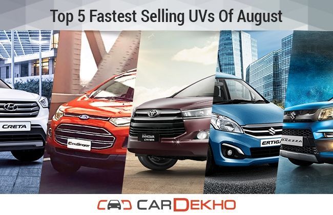 Top 5 Fastest Selling UVs Of August 2016 | CarDekho.com