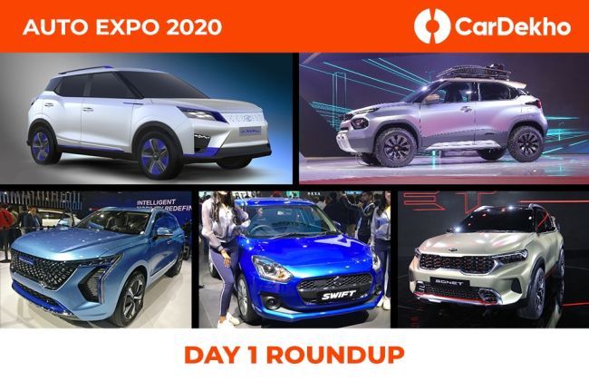 Auto Expo 2020: Day 1 Highlights: Maruti Swift Hybrid, Tata HBX, Kia ...