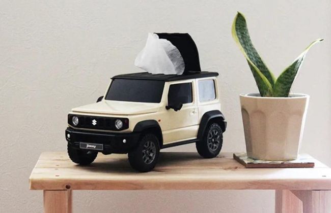Three-door Suzuki Jimny Scale Model Designed As A Tissue Box | CarDekho.com