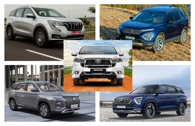 Toyota Innova Crysta vs Mahindra XUV700, Hyundai Altazar, Tata Safari ...