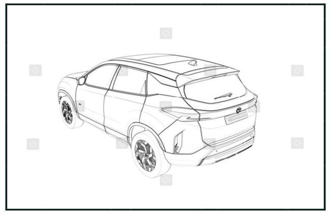 2024 Tata Harrier EV Rear Design Patent Image Surfaces Online ...