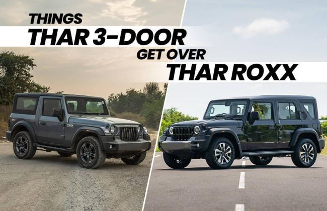 5 Things Absent In The 5 Door Mahindra Thar Roxx That The 3-Door Thar ...