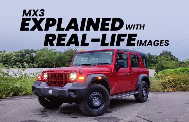 Mahindra Thar Roxx MX3 Variant Explained In 10 Real-life Images ...