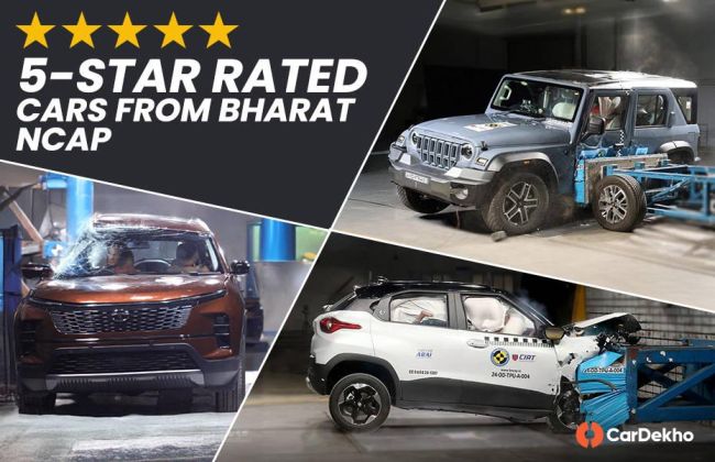 Top 10 Cars With 5 Star Safety Ratings From Bharat NCAP: Mahindra Thar ...