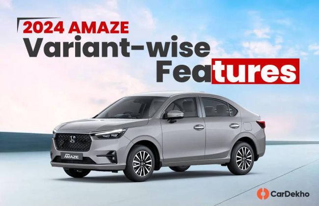 2024 Honda Amaze Variant-wise Features Explained | CarDekho.com
