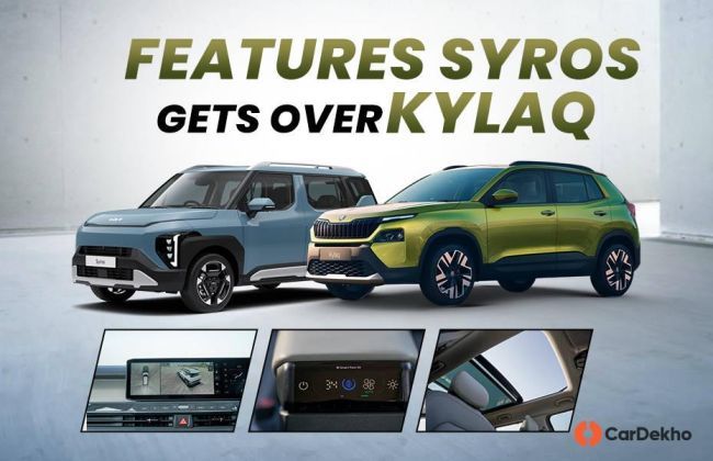 10 Features Kia Syros Offers Over Skoda Kylaq: Rear Seat Ventilation ...