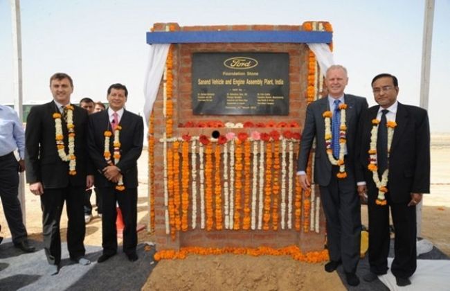 Ford India lays foundation for US$ 1 billion plant at Sanand and growth ...
