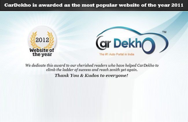 CarDekho Wins Prestigious 'Website of the Year India 2012' Award ...